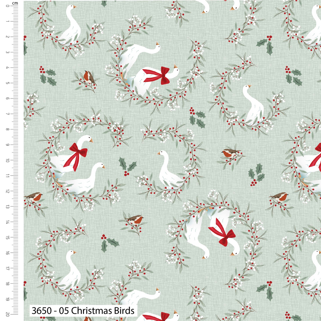 Christmas in The Country by Victoria Louise Design 100% Cotton 112cm W ...