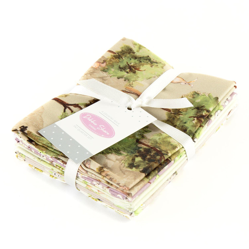 A Country Walk Animals by Debbie Shore Fat Quarters Pack of 5 ...