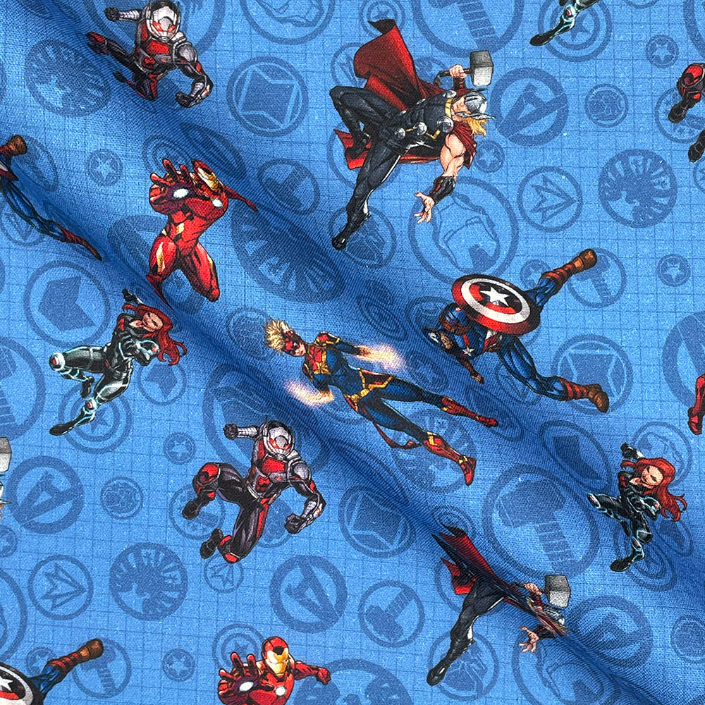 Marvel Avengers Fabric Captain America Thor Black Widow Children's Fab ...