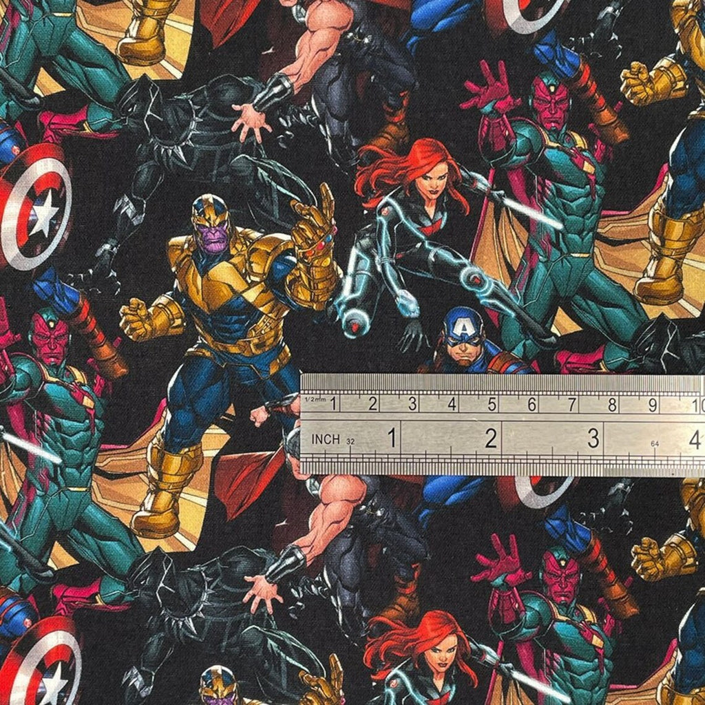 Marvel Avengers Fabric Captain America Thor Black Widow Children's Fab ...