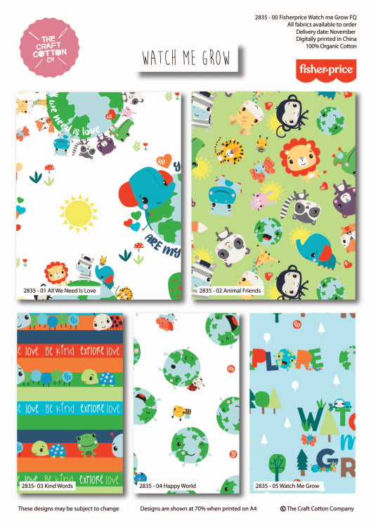 Fisher-Price Watch Me Grow Fat Quarters, 5 Piece Pack (2835-00 ...