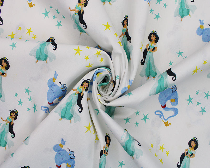Little Johnny - Disney Aladdin Cotton Fabric, 100% Cotton, White (8901 ...