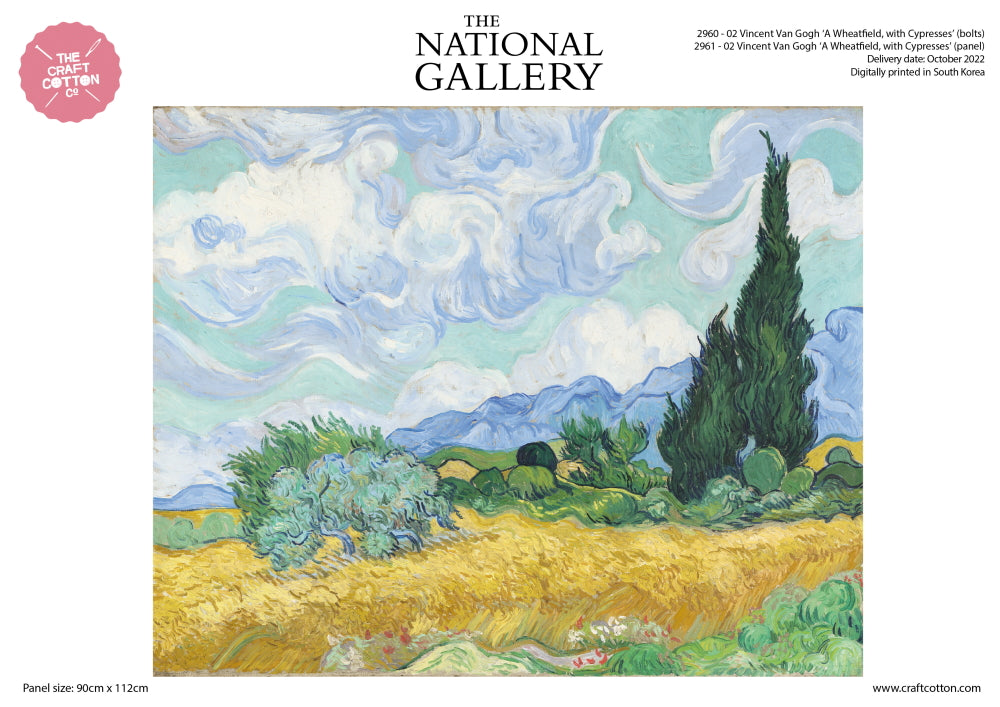 The National Gallery Vincent Van Gogh Fabric Panel Organic Cotton (296 ...
